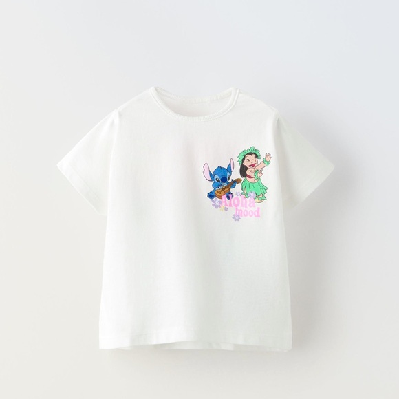 Disney | Shirts & Tops | Nwot Zara Kids Disney Lilo Stitch Tshirt ...